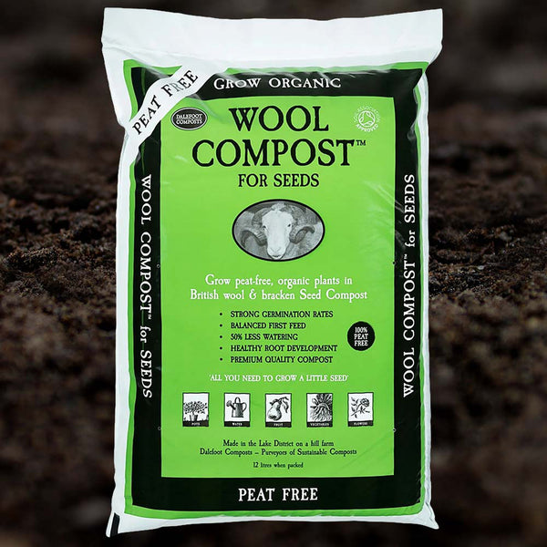 Peat Free Wool Compost for Seeds 12L - One Click Plants